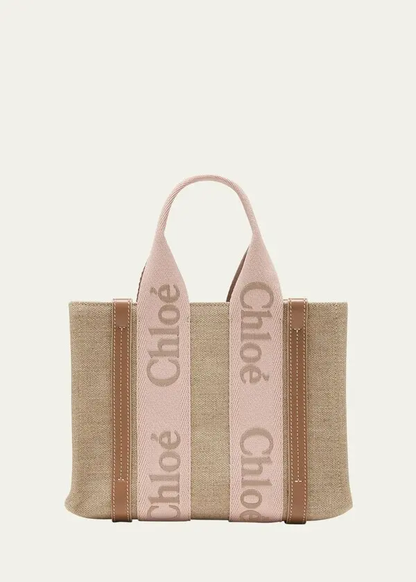 Chloé Woody Mini Canvas Tote Bag - 26y Blushy Beige | Editorialist
